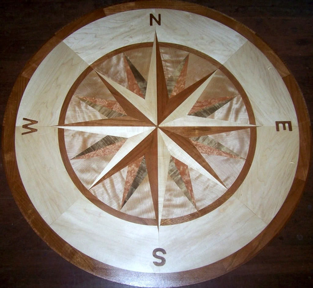 Hardwood Floor Compass Rose 36 Ladon Style Traditional Hardwood Flooring Chicago By