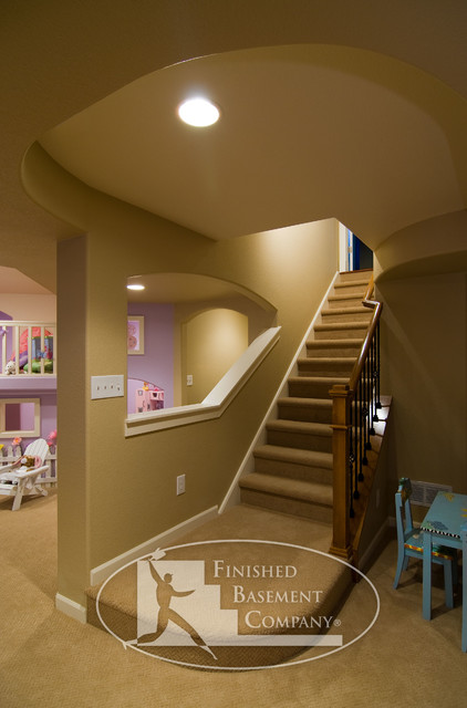 Basement Stairs - Traditional - Basement - denver - by Finished ... Basement Stairs - Traditional - Basement - denver - by Finished ...