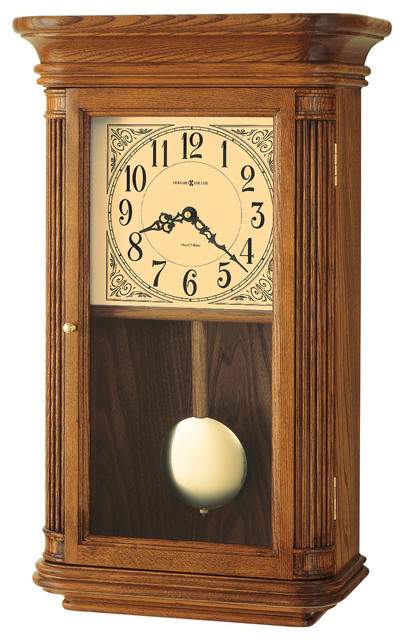 Howard Miller Dual Chime Vintage Oak Wall Clock Westbrook Traditional Wall Clocks By