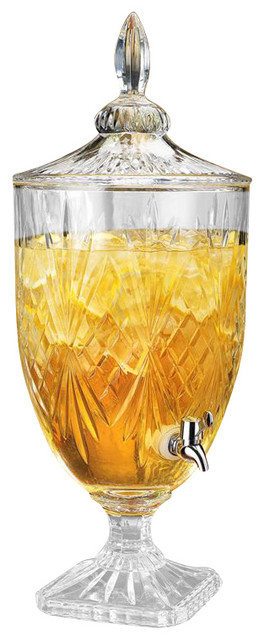 Dublin Crystal Glass Footed Drink Dispenser 2.25 Gallon - Traditional ... Dublin Crystal Glass Footed Drink Dispenser 2.25 Gallon - Traditional ...