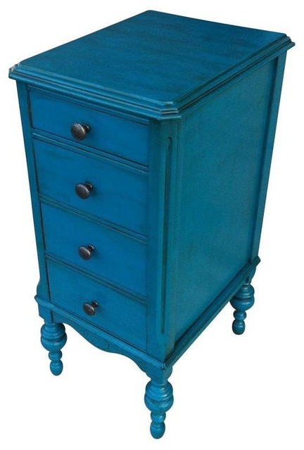 Used Antique Blue Night Stand Farmhouse Nightstands And Bedside Tables By Chairish