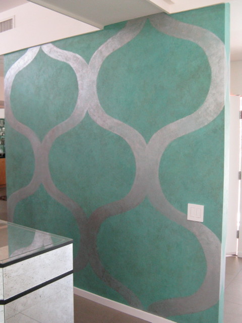Mid-Century Wall Stencil and Patina Finish