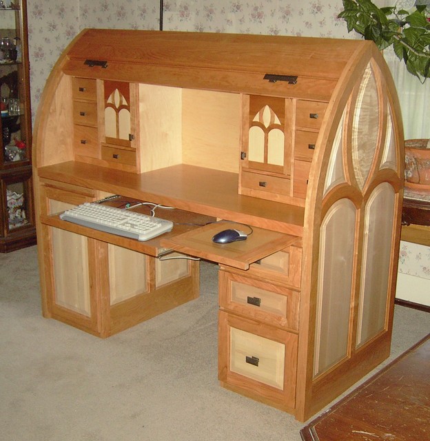 Gothic Arch Roll top desk - Eclectic - Desks And Hutches - cleveland ...