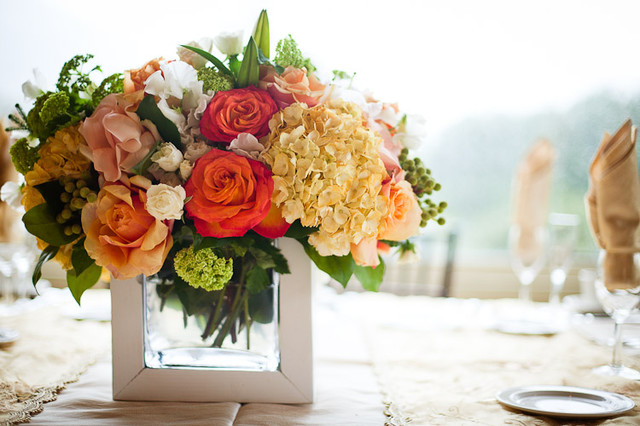 Square Glass Centerpiece Ideas
