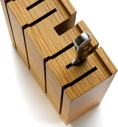 Mitheis Oak Knife-Block - Modern - Knife Storage - by Manufactum