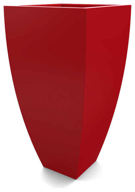 Large Corby Planter, Red - Contemporary - Outdoor Pots And Planters ...