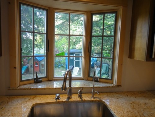 kitchen window bump out at counter hight or higher?