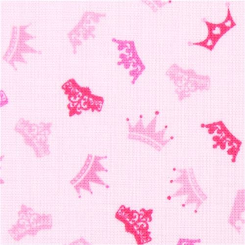 pink princess crown fabric Timeless Treasures - Fabric