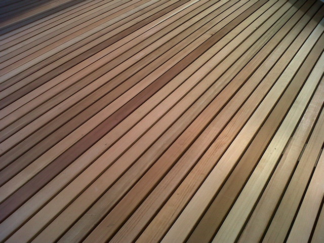 Cedar 2x4 on edge deck