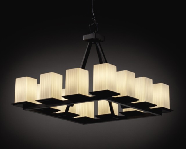 Square Modern Wooden Chandeliers