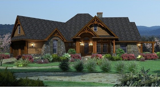 Front Elevation Rustic House