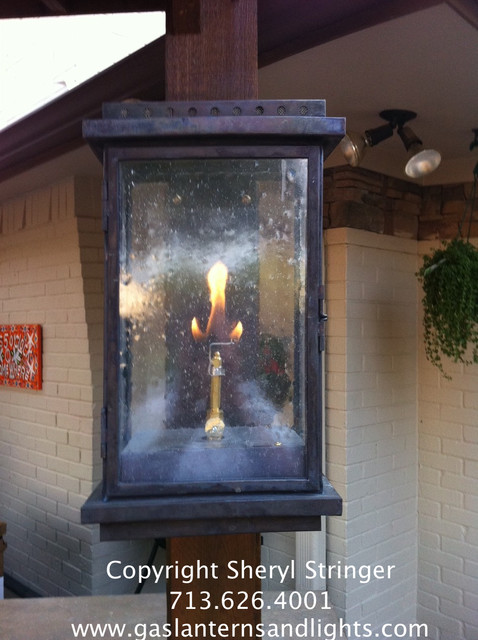 Gas Lights - Contemporary - Outdoor Lighting - houston - by Sheryl Stringer