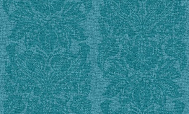 Grand Damask Turquoise - Wallpaper - by Wallpaperdirect
