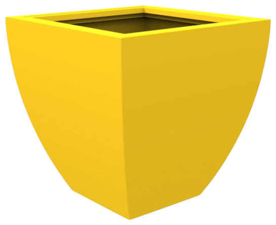Large Monaco Planter, Yellow - Contemporary - Outdoor Pots And Planters ...