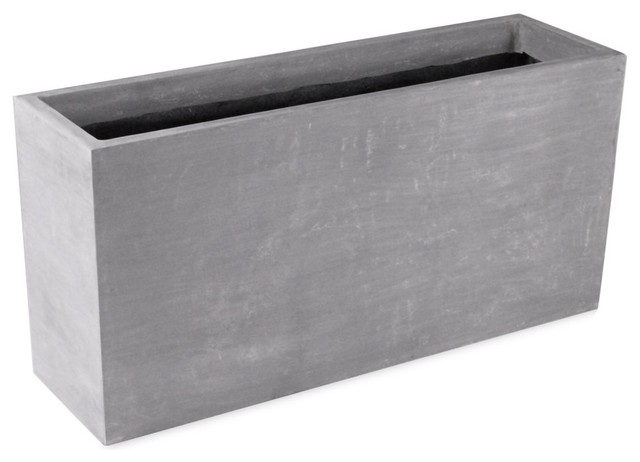 Amedeo Design ResinStone Tall Rectangular Planter - Modern - Outdoor ...