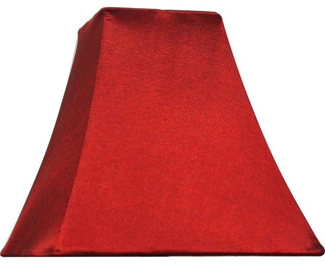 Hampton Bay Lamp Shades Mix & Match Burgundy Square Bell Accent Shade ...