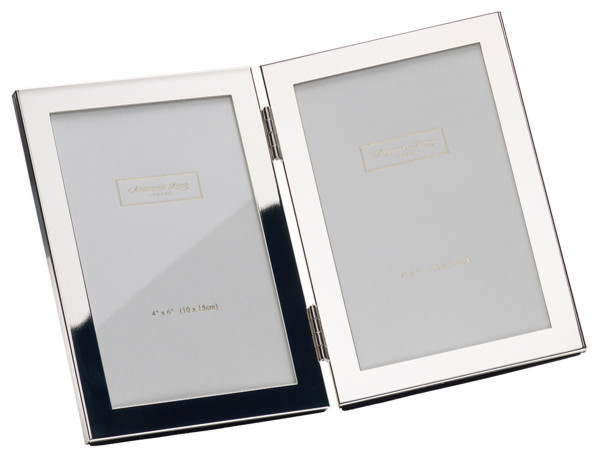 Double Portrait Silver Plated Frame 4x6 - Contemporary - Picture Frames ...