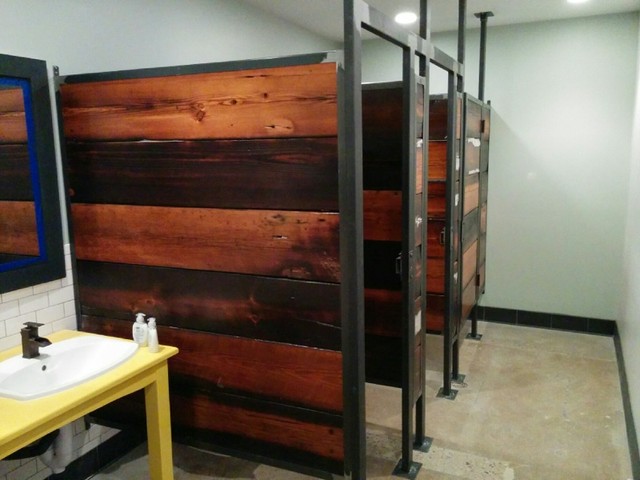 Custom restroom stalls - Rustic - denver - by Circle Goods Reclaimed