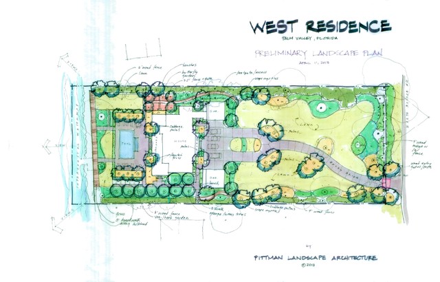 West Residence Preliminary Landscape Plan - Contemporary - Rendering ...