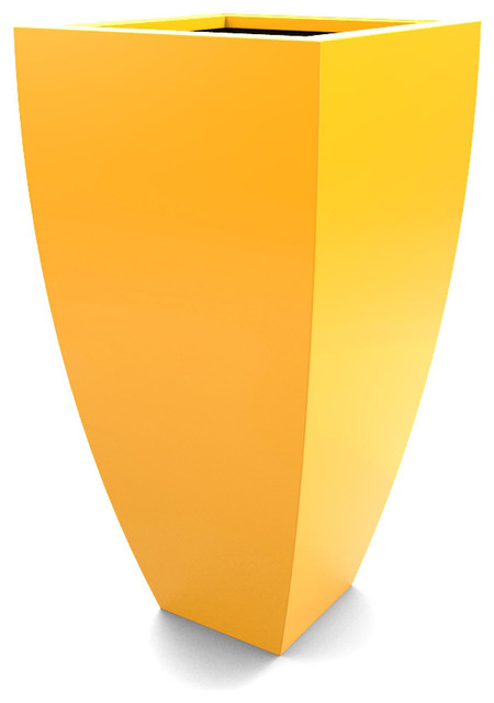 Large Corby Planter, Yellow - Contemporary - Outdoor Planters - by Decorpro