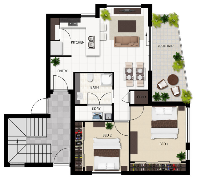 2d Floor Plan Design 2d Floor Plan Rendering Studio Kcl Solutions ...