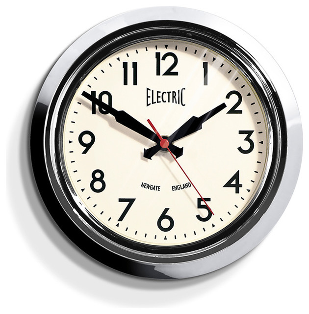 Newgate - Small Electric Wall Clock Polished Aluminum - Modern - Wall ...