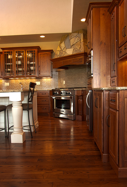 Craftsman Style Kitchen Cherry Cabinets