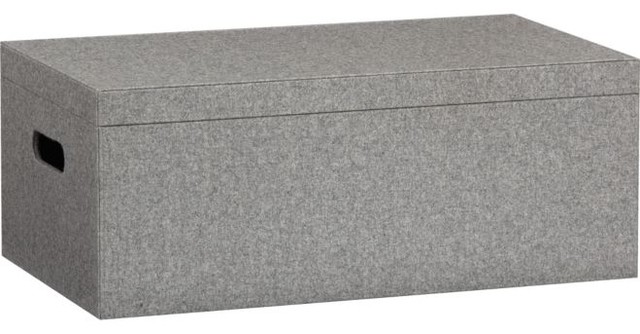 Grey Felt Storage Box - Modern - Storage Boxes - by CB2