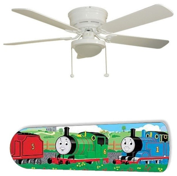 Thomas the Train 52" Ceiling Fan with Lamp - Contemporary - Ceiling ...
