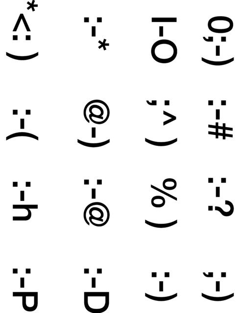 Text Emoticon Smileys Collection