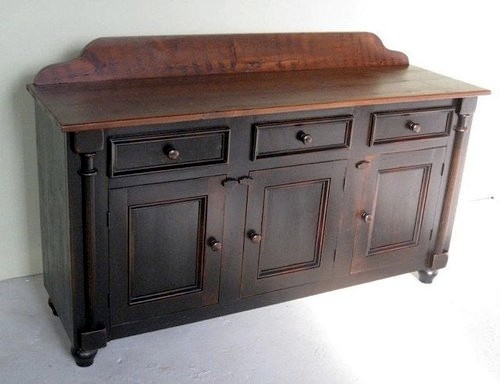 Black 5ft Barn Wood Server - Farmhouse - Buffets And Sideboards ...