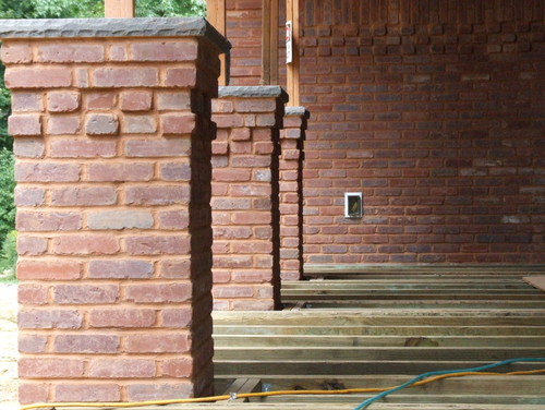 Preparing for a Front Porch using brick piers