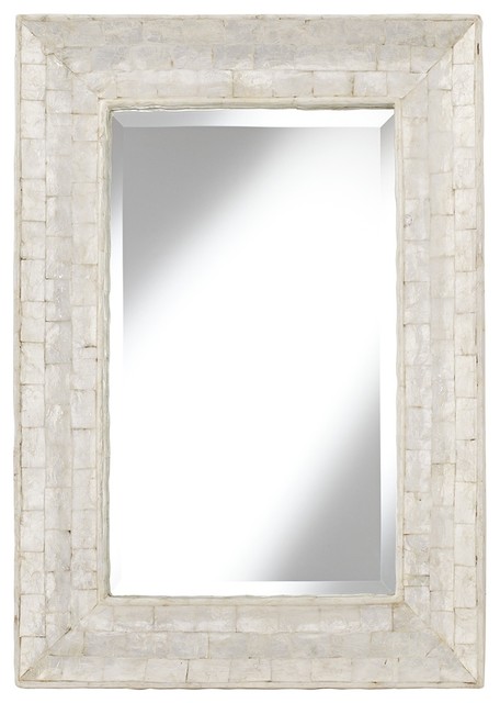 Coastal Pearl Capiz Shell 32 1/4" High Wall Mirror - Contemporary ...