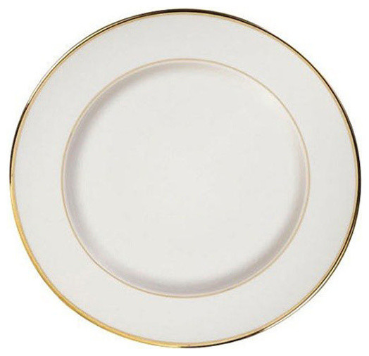 Golden Royal 12 Inch White Round Plates with Gold Trim - Case of 12 ...