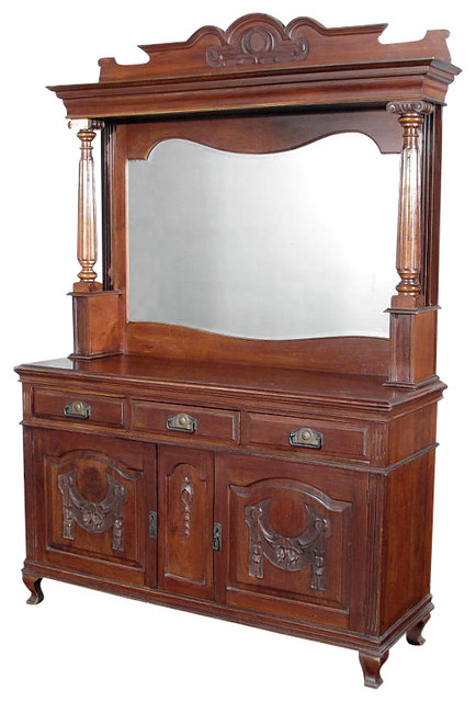 Antique Victorian Walnut Buffet Sideboard Server - Traditional ...