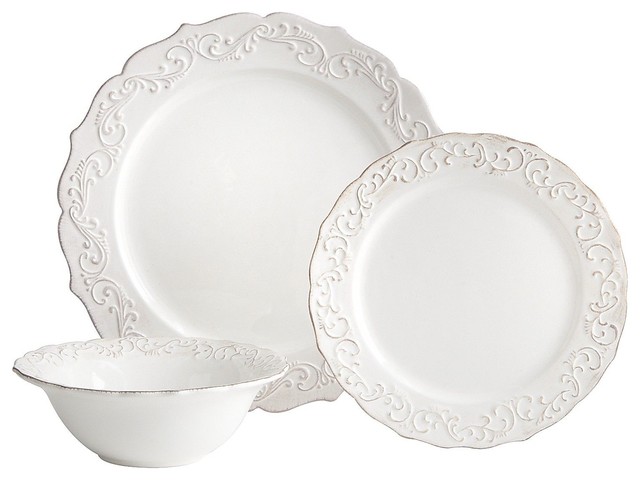 Antique Scroll Dinnerware - Traditional - Dinnerware - by Pier 1 Imports