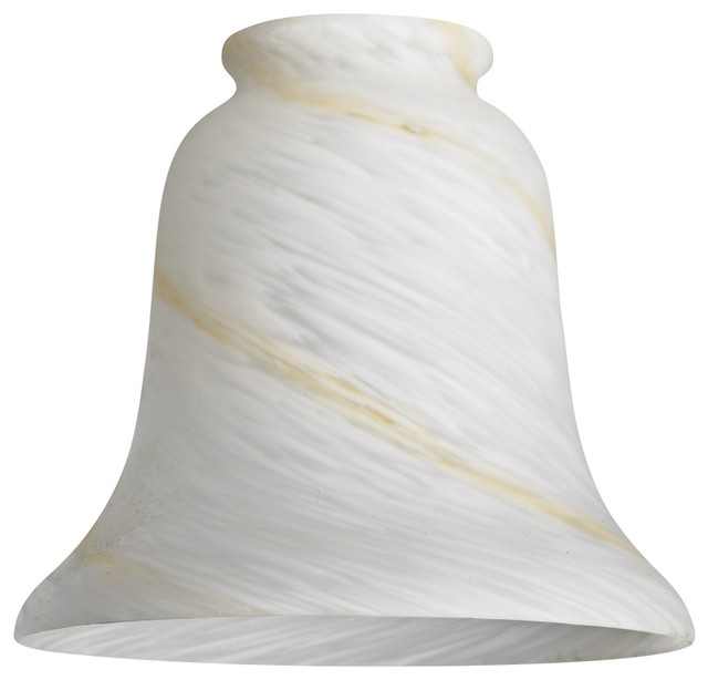 Contemporary 2 1/4" Fitter Set of 4 Faux Alabaster Glass Bell Shades ...