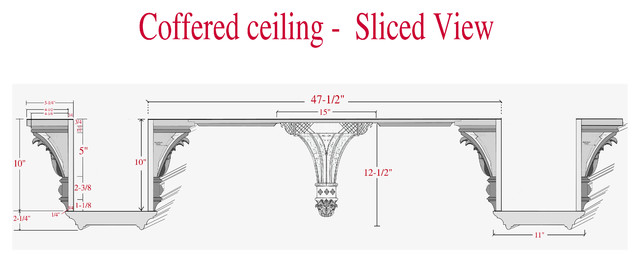Coffered Ceiling - Section - los angeles - by GW Architectural Products ...
