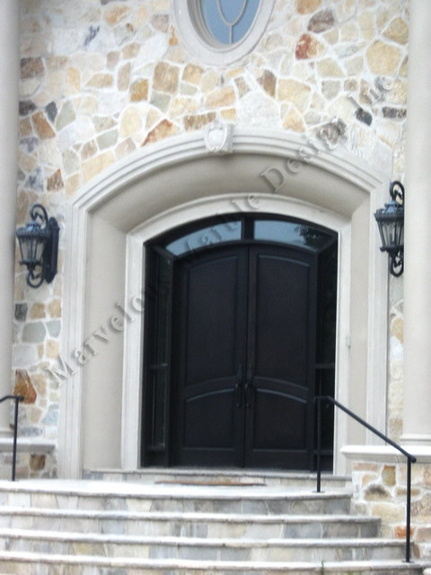 Curved Indiana Limestone Door Surround - Traditional - Exterior ...