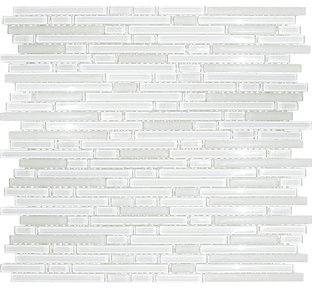 Spirited II Clear & Frosted Glass Mixed Mosaics, Frost, 1 Sheet (.916 ...