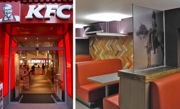KFC, Edinburgh - Coloured Parquet Feature Wall - Contemporary - Home ...