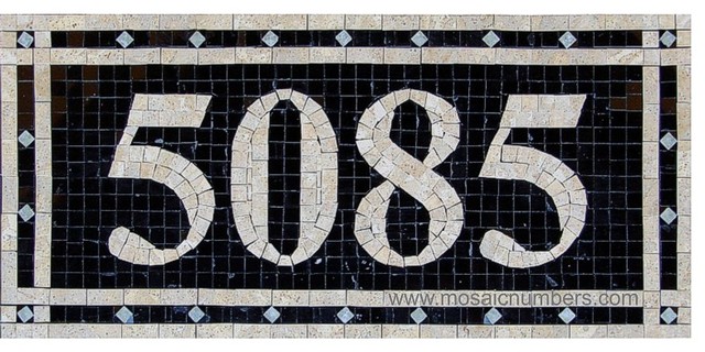 Craftsman Style House Numbers Mosaic