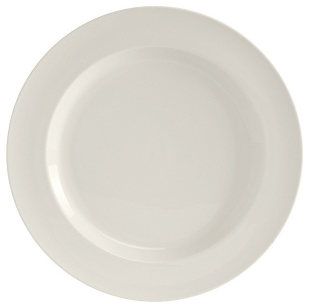 Modena 10 inch Round Plate Pearl White - Case of 12 - Contemporary ...