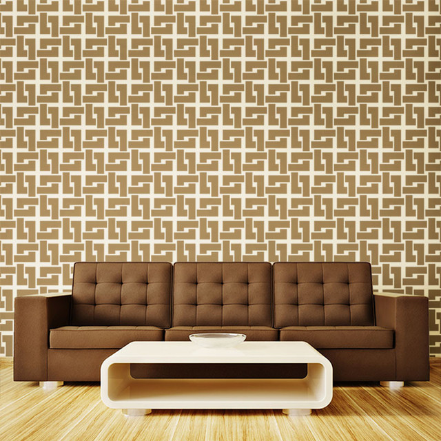 Craftsmen Pattern Wall Stencil for Painting - Contemporary - Wall ...