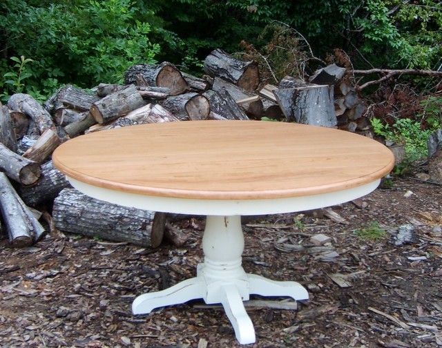 60" Round Pedestal Dining Table - Eclectic - Dining Tables - charlotte ...